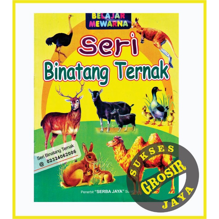 Jual Buku Mewarna Seri Binatang Ternak 1 & 2 Serba jaya | Shopee Indonesia