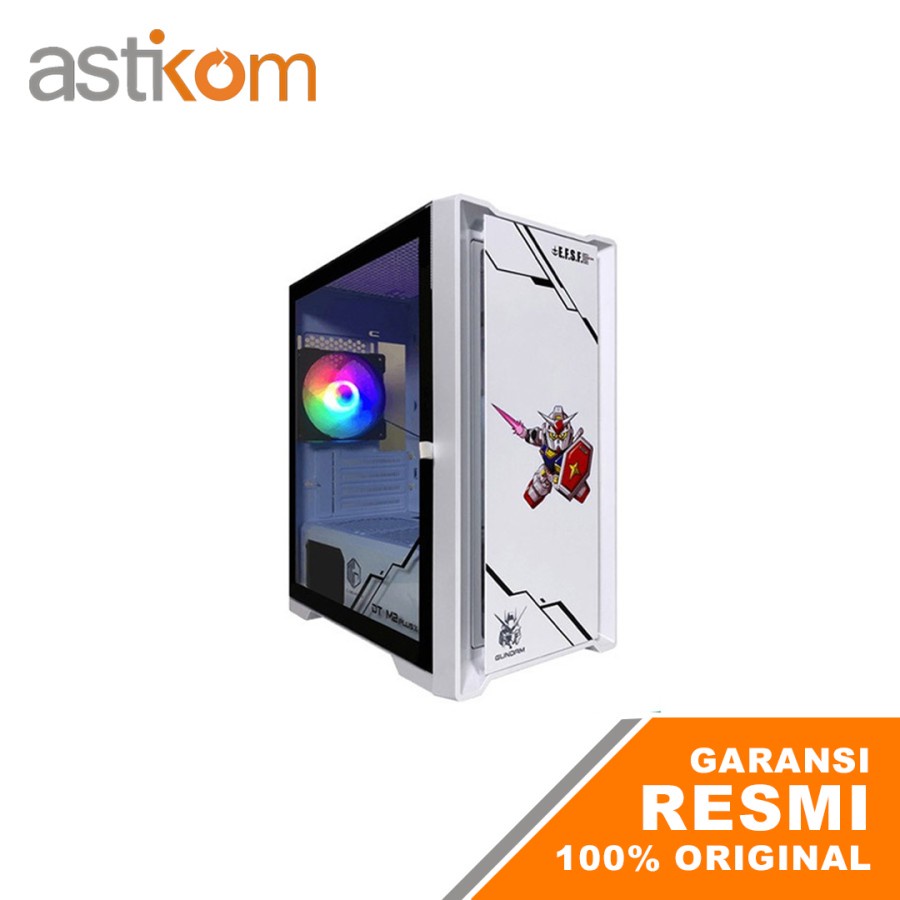 Jual Casing PC Cube Gaming Gundam Edition M-ATX Free 1 Fan Rainbow ...