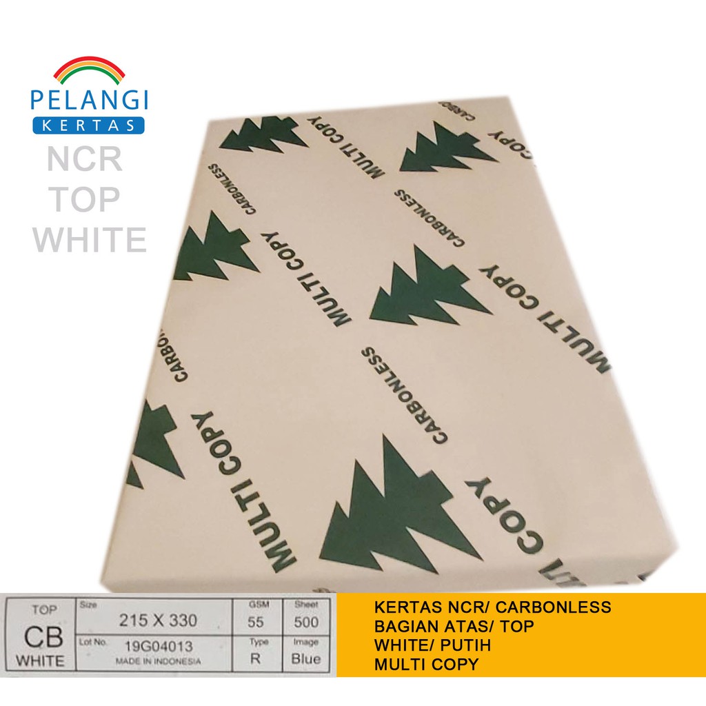 Jual Kertas NCR Folio/F4 TOP Putih Bagian Atas 1 Rim Multicopy | Shopee ...