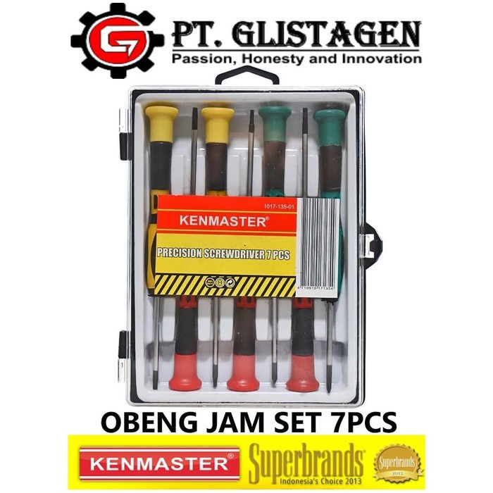 Jual Obeng Jam Set 7Pcs Kenmaster / Obeng Precision Screwdriver Set ...