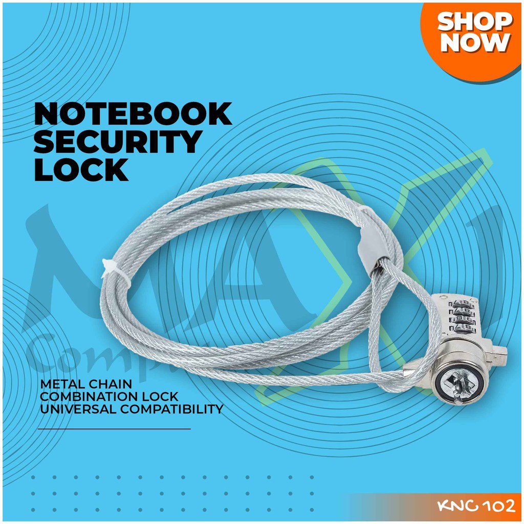 Jual F&K Notebook Computer Lock 4 Digit Password Lock Kunci Pengaman ...
