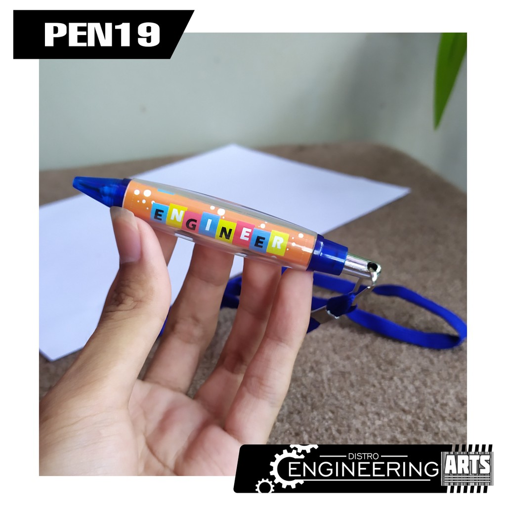 Jual Pulpen Tali alung Biru Sticker Motif Mechanical ENGINEER - PEN19 ...