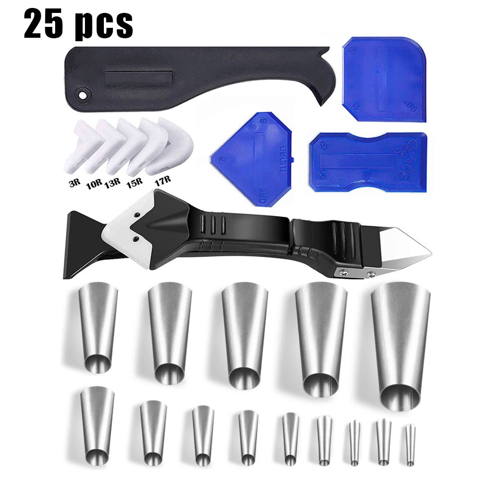 Jual Pre Order 25Pcs Caulk Nozzle Applicator Caulking Finisher ...