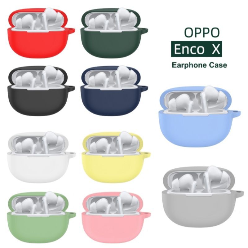 Jual Case Casing Silicone Protective Earphone Oppo Enco X + Carabiner ...