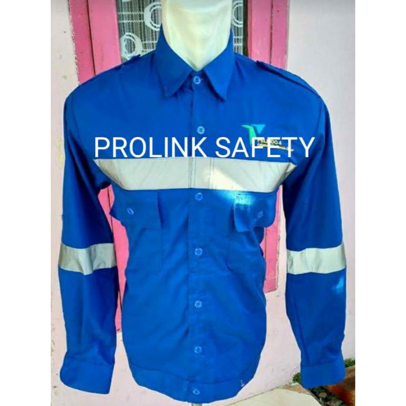 Jual SERAGAM BAJU SAFETY BIRU BCA BENHUR SCOTLIGHT 5CM | Shopee Indonesia