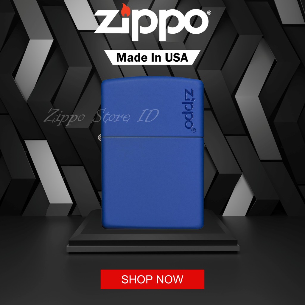 Jual Korek Zippo Original Classic Royal Blue Matte Zippo Logo 229ZL Garansi Resmi | Shopee Indonesia
