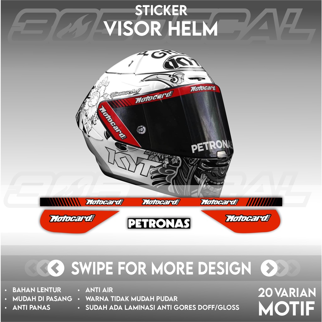 Jual Sticker Visor helm xavi vierge | Sticker set visor helm | Sticker ...