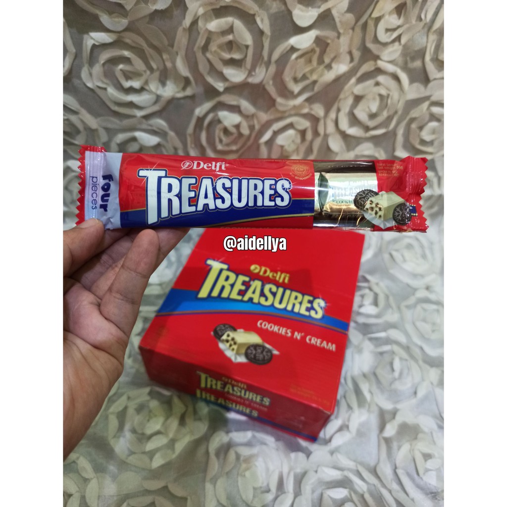 Jual Coklat Delfi Treasures Cream N Cookies 36 gr | Shopee Indonesia