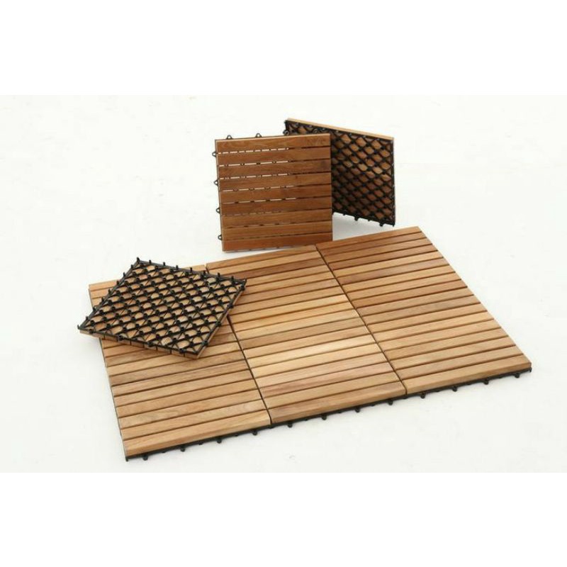 Jual SAF002 Ubin kayu jati /decking tile /Lantai Kayu Jati Outdoor ...
