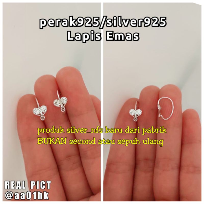 Jual ANTING BAYI PERAK 925 ANTING ANAK PERAK 925 LAPIS MAS PUTIH ASLI AWET ANTING ANTI KARAT ...