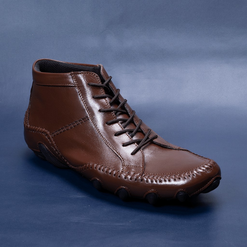 Jual Sepatu Boots Pria Fashion Style Genuine Leather Slim 7 Hole ...