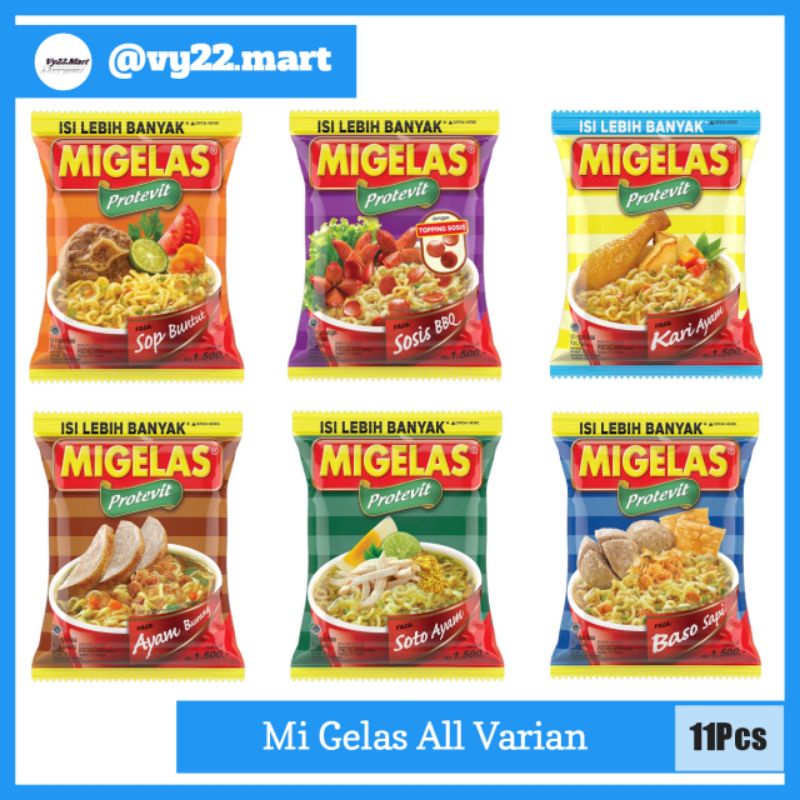 Jual Migelas Mi Gelas Renceng 10 Sachet All Varian (Kemasan Terbaru ...