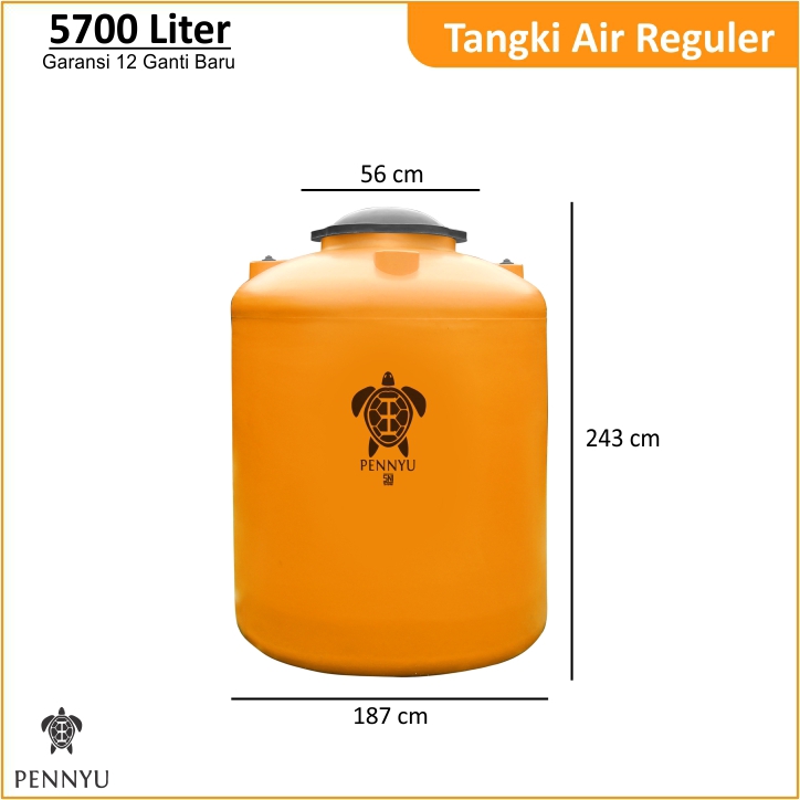 Jual PENNYU Tandon / Tangki / Toren Air Water Tank Kapasitas 5000 liter ...