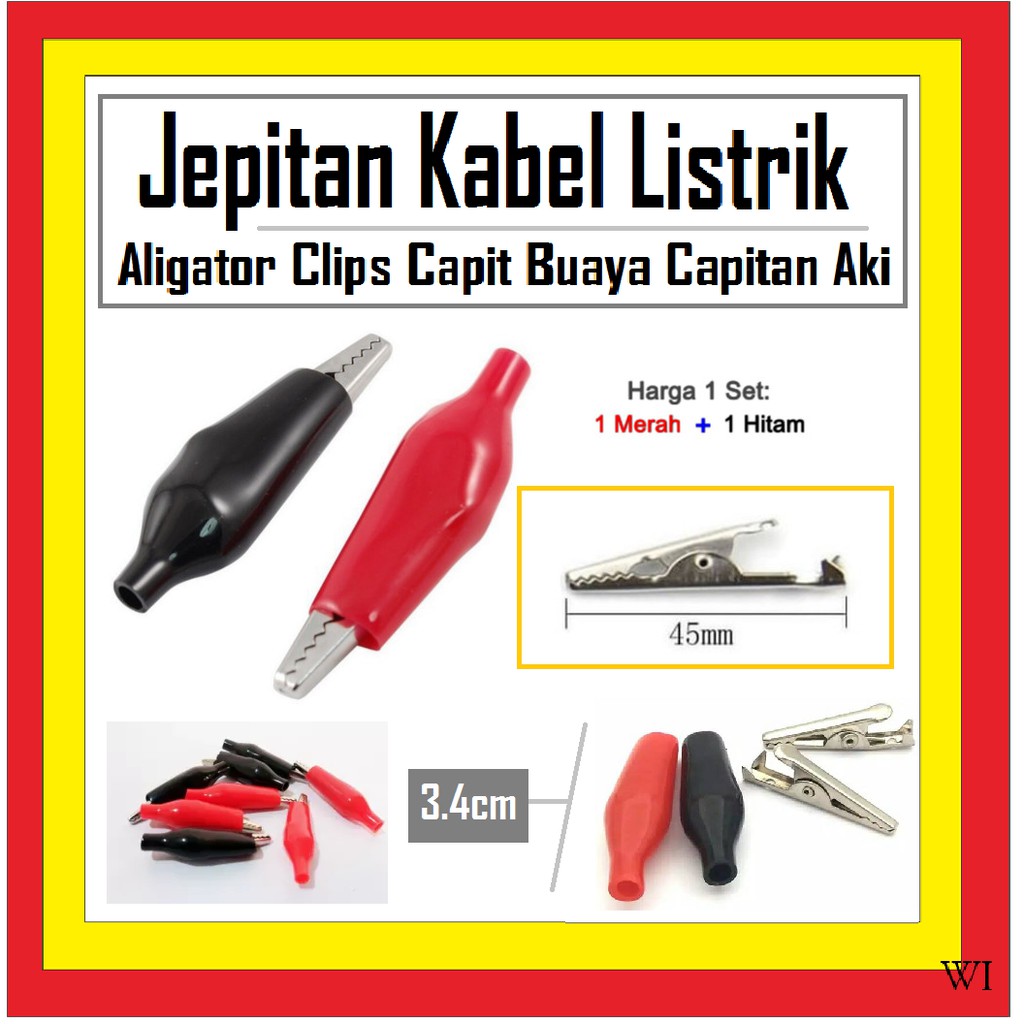 Jual TOOL JEPIT KABEL LISTRIK JEPITAN AKI CAPIT BUAYA 3 CM POWER SUPPLY ...