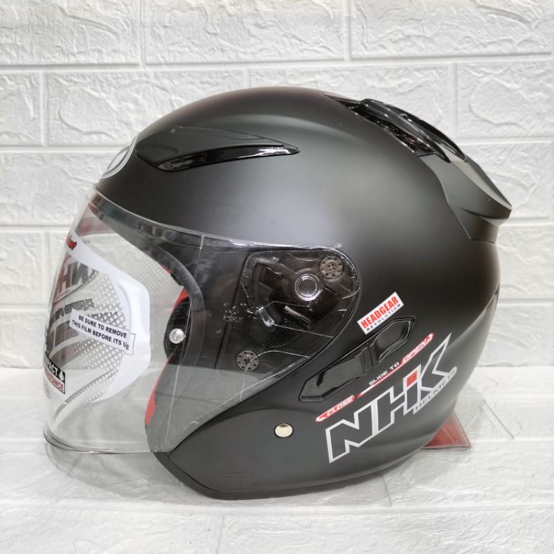 Jual Helm NHK R1 solid hitam doff / hitam glossy / abu metalic | Shopee ...