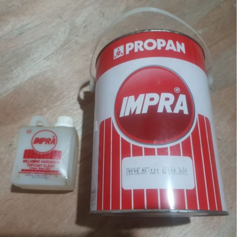 Jual Impra Top Coat Melamine Lack Impra ML 131 CLEAR DOF + Hardener (5 ...