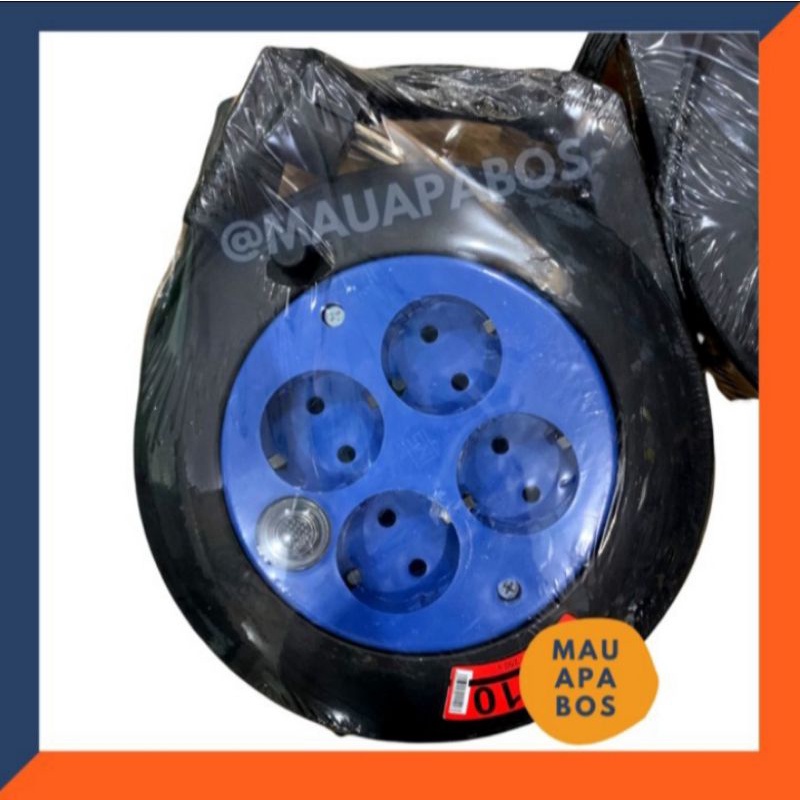 Jual Box Kabel Roll Bulat 6 meter Stopkontak 4 Lubang | Shopee Indonesia