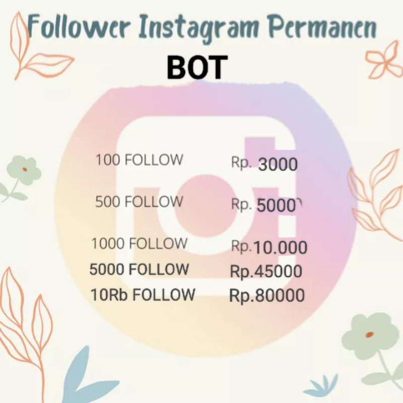 Jual followers Instagram (BOT) | Shopee Indonesia
