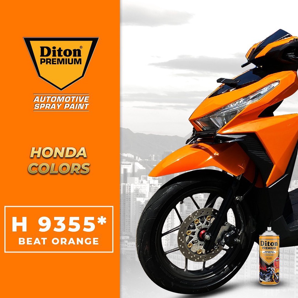 Jual Cat Semprot DITON PREMIUM Honda Colors - Beat Orange H 9355 ...
