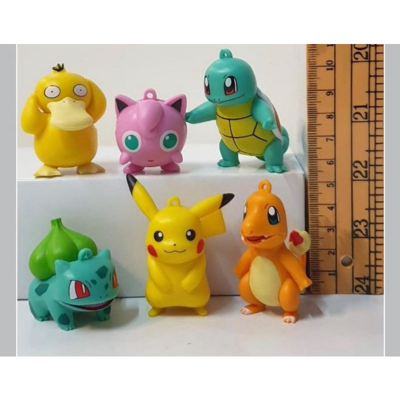 Jual figure set 6 pokemon pikachu charmender naruto bulbasaur squirtle ...