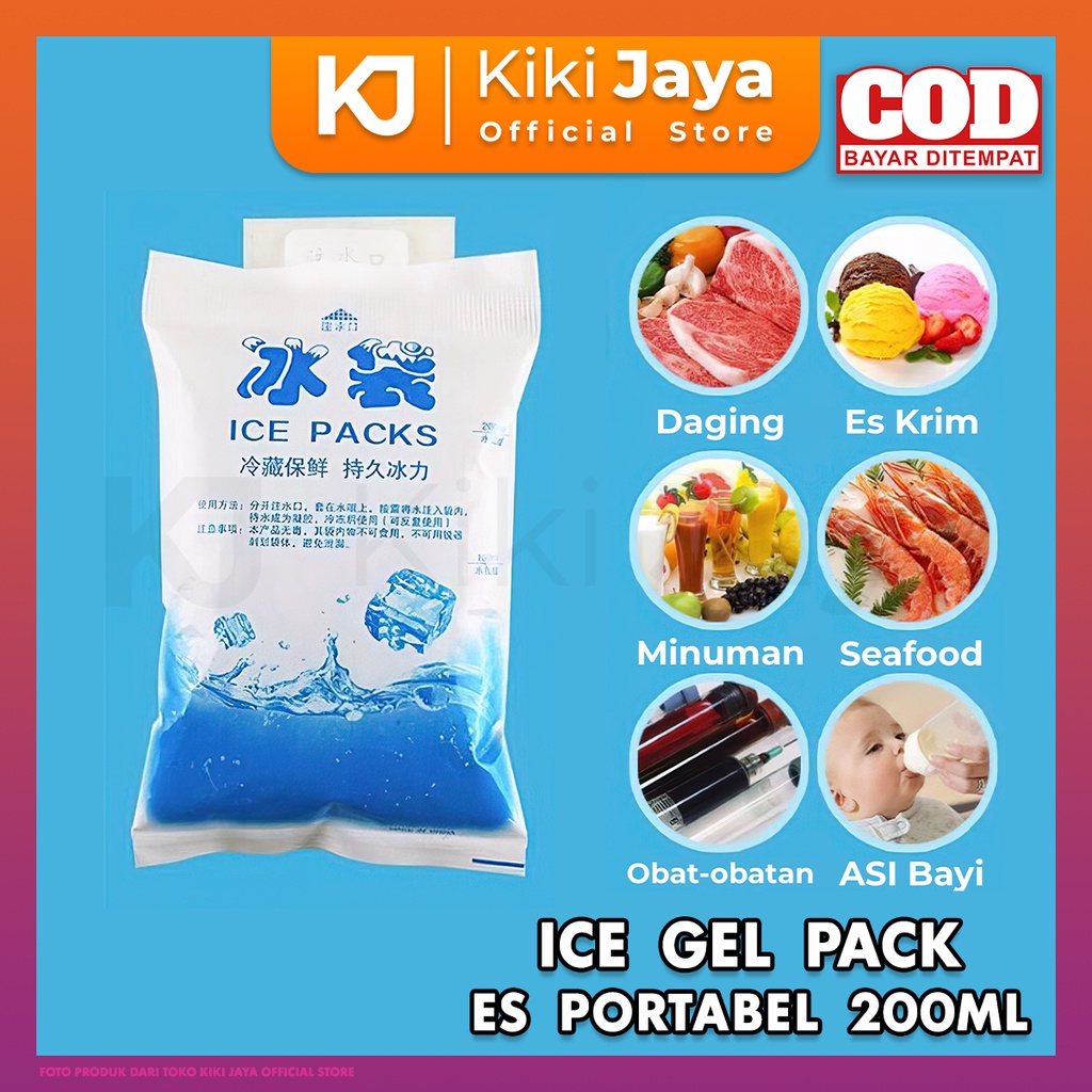Jual [KIKI] Ice Bag Gel Pack – Ukuran 200ml - Untuk ASI Frozen Food ...