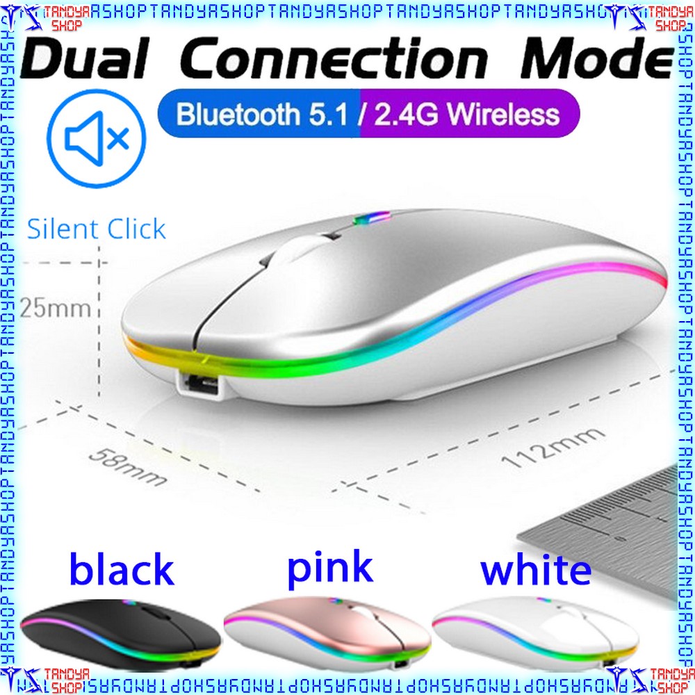 Jual Silent Click Dual Mode Wireless Bluetooth Mouse | Shopee Indonesia