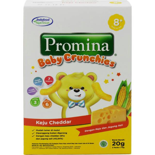 Jual Promina Baby Crunchies 8+ Snack Rasa Keju/megababyshop | Shopee ...