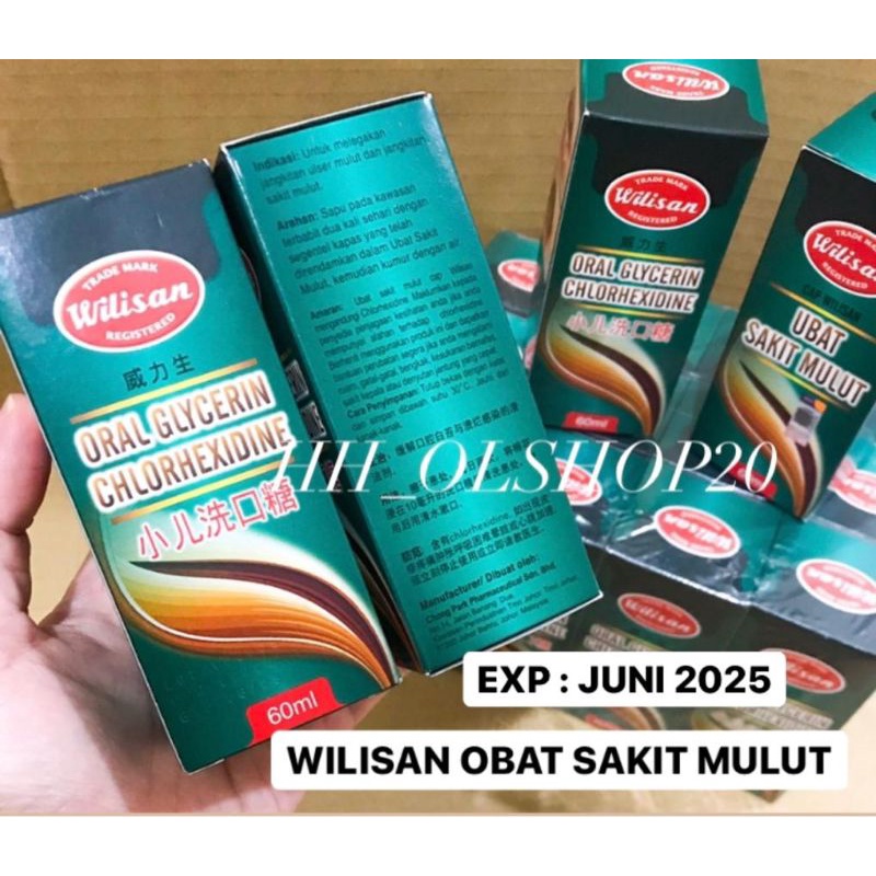 Jual Wilisan Wilison Oral Glycerin Chlorhexidine Obat Sakit Mulut 60ml ...