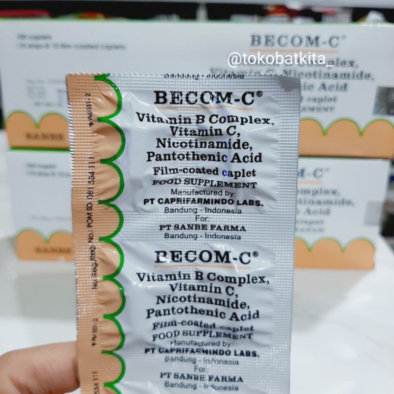 Jual [10 KAPLET] BECOM-C / BECOM C / VITAMIN B KOMPLEKS / VITAMIN C ...
