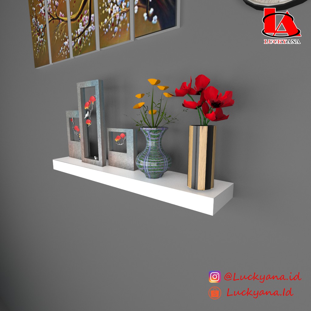 Jual 1 Pcs Uk. 60x12 CM Ambalan Dinding / Rak Dinding Minimalis / Rak ...