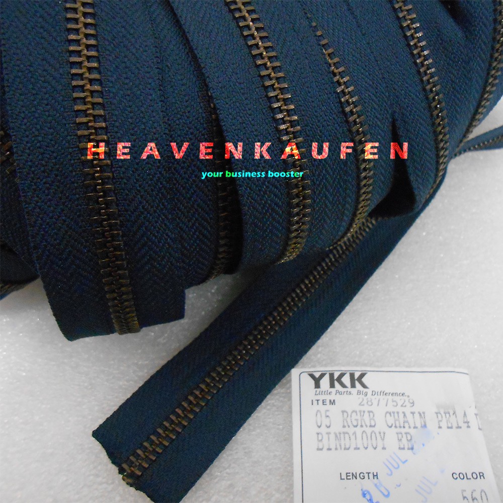 Jual Resleting Zipper YKK Gigi Besi No 5 Biru Navy Dongker - ATG Bakar Harga Per Meter | Shopee ...