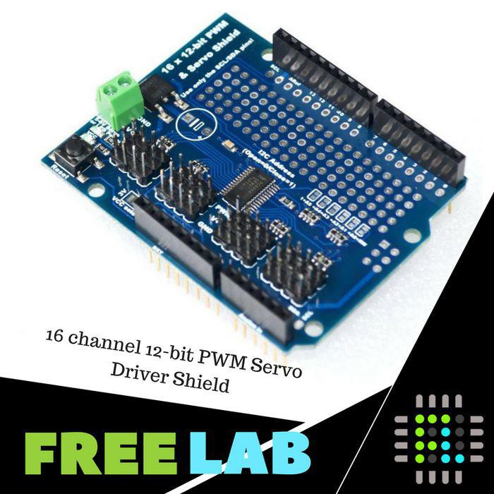 Jual Servo Shield 16 channel 12 bit PWM Servo LED Shield untuk Arduino I2C | Shopee Indonesia