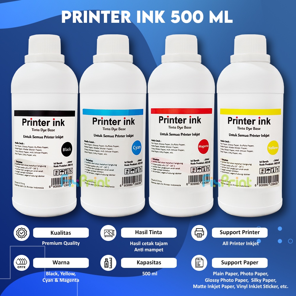 Jual Tinta Universal 500ml Refill Printer Canon iP2770 MP287 MX497 ...