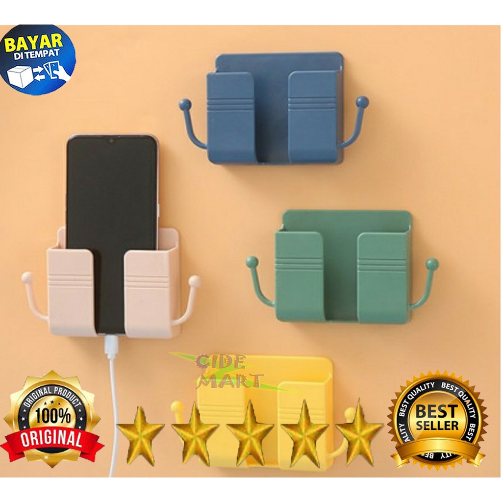 Jual TEMPELAN HOLDER HP DINDING / TEMPAT REMOTE COLOKAN HANDPHONE ...