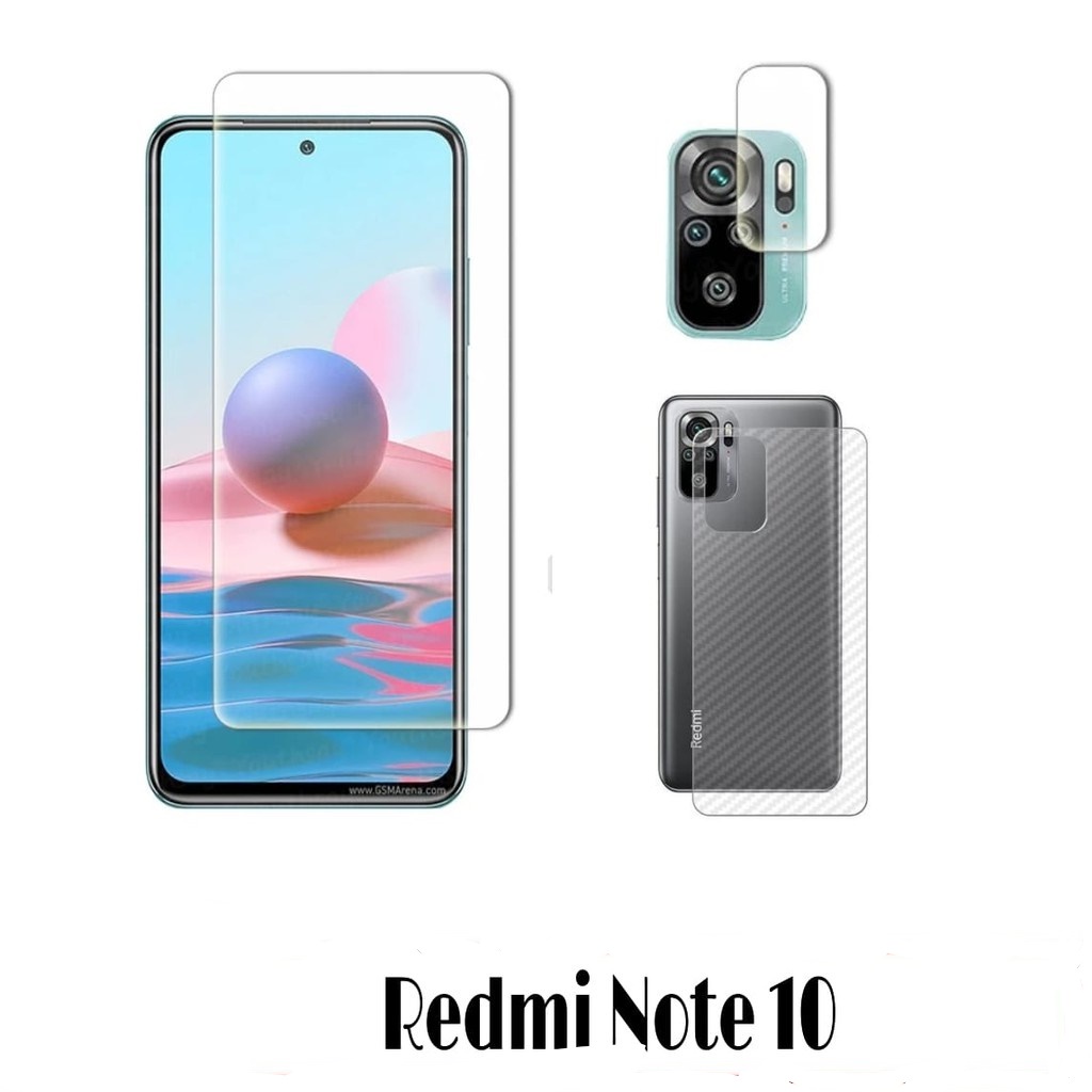 Jual Promo 3in1 Tempered Glass Redmi Note 10 10s Full Layar Free Anti ...