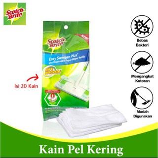 Jual 3M Scotch Brite Easy Sweeper Dry Refill Kain Kertas Pel Kering ES ...