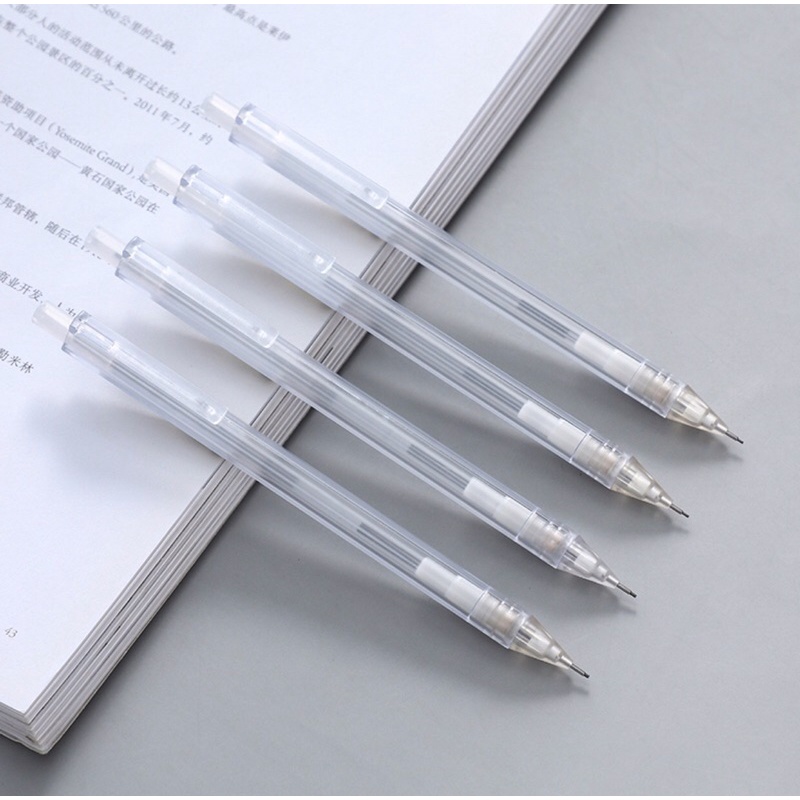Jual Pensil Mekanik Bening ala Muj*/ Clear Mechanical Pencil 0.5mm ...