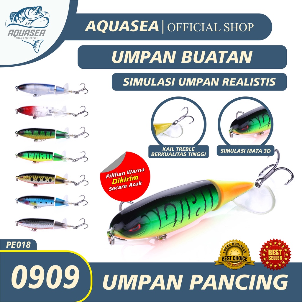Jual AQUASEA Umpan PE018 Pancing Ikan 14g/9cm Casting Putar Ekornya ...
