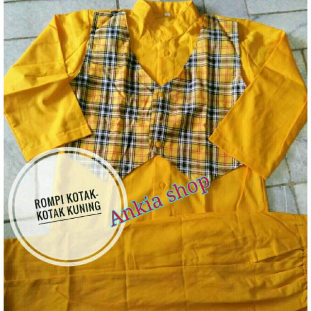 Jual Rompi kotak-kotak kuning | Shopee Indonesia