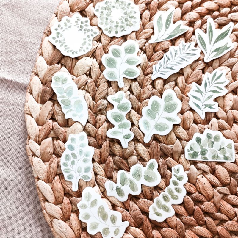 Jual Sticker Leaves Daun Rumput Aesthetic untuk Scrapbook DIY dan ...