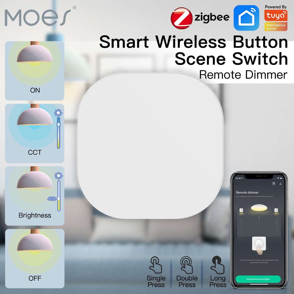 Jual PREORDER Tuya ZigBee Smart Key Switch Wireless Remote Control Key ...