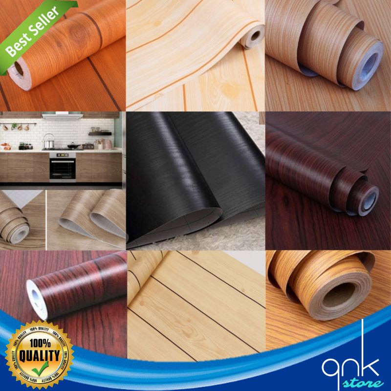 Jual Wallpaper Dinding Motif Kayu Rustic 45cm x 5m Wallpaper Sticker ...