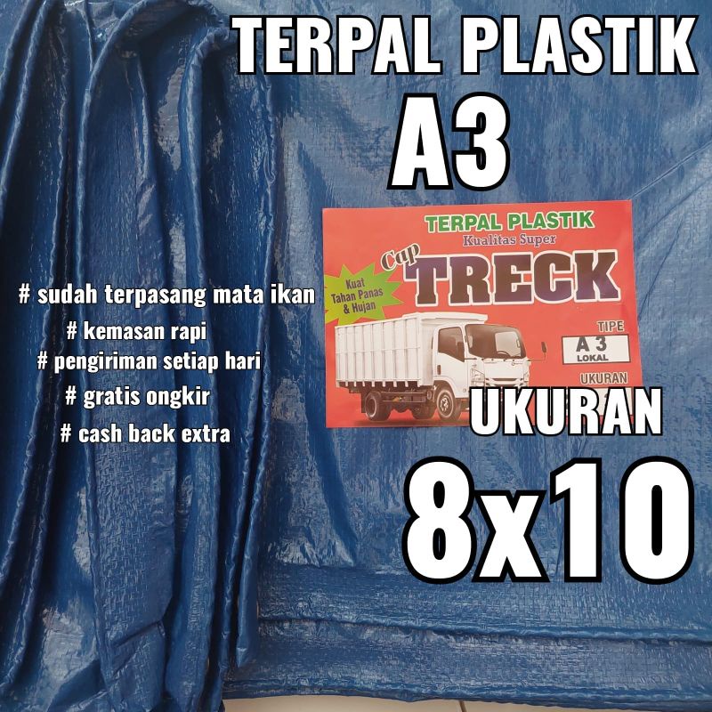 Jual Terpal plastik A3 ukuran 8x10 meter cap TRECK | Shopee Indonesia