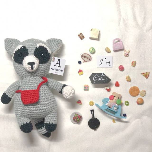 Jual Amigurumi Coco the Sweettooth Raccoon (Boneka Rajut) | Shopee ...