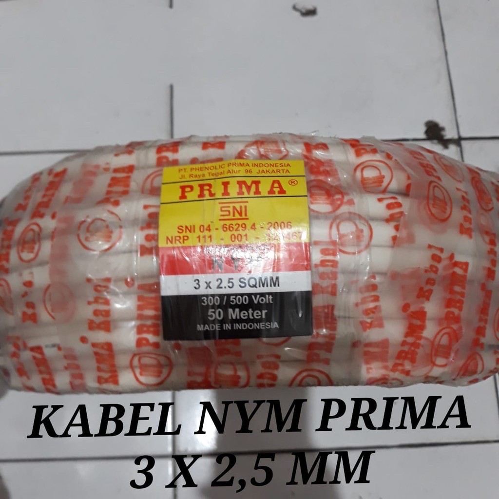 Jual KABEL LISTRIK MERK PRIMA NYM 3x2,5 - HARGA PER METER | Shopee ...