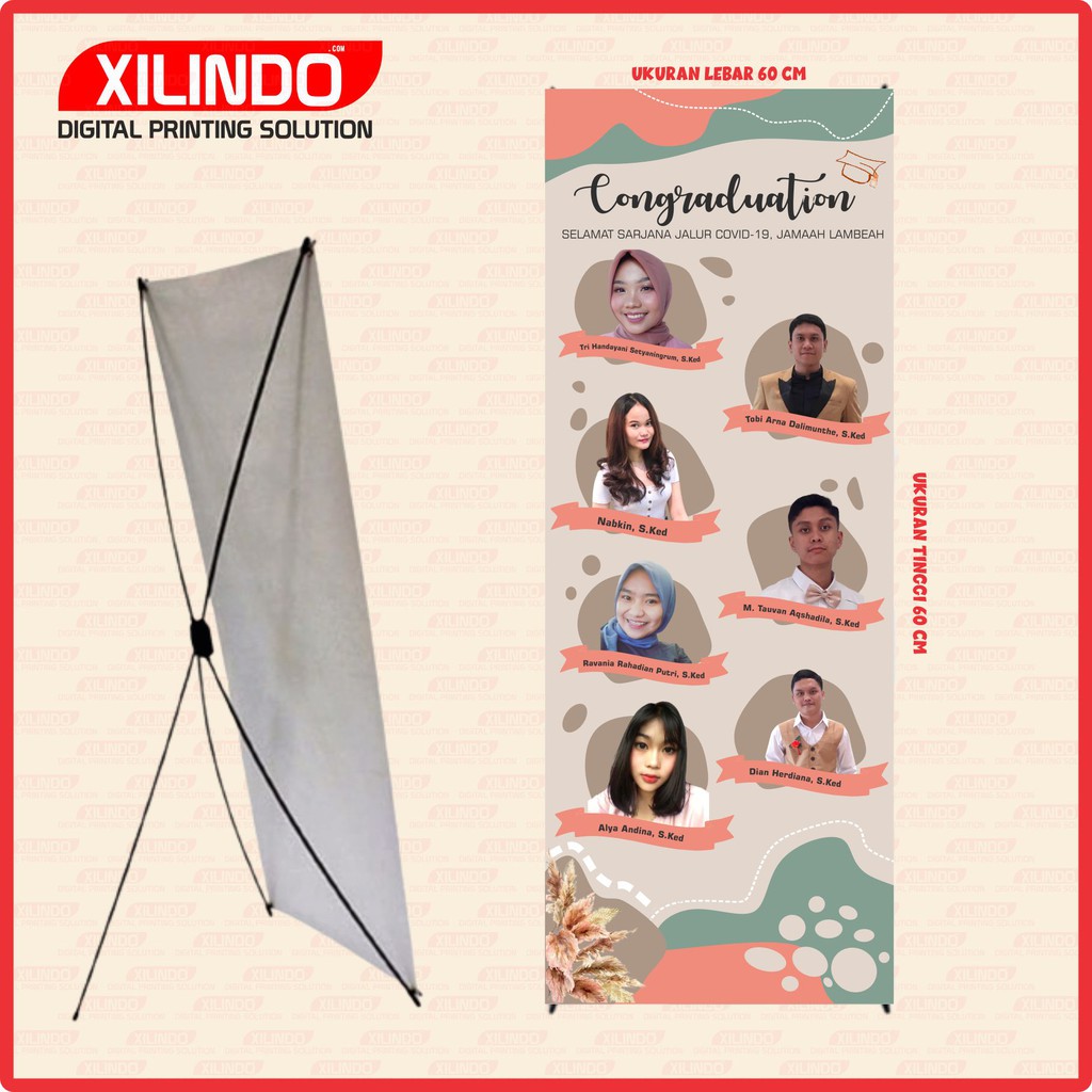 Jual PAKET STAND BANNER XBANNER ACARA WISUDA KELULUSAN MOTIF SHABBY ...