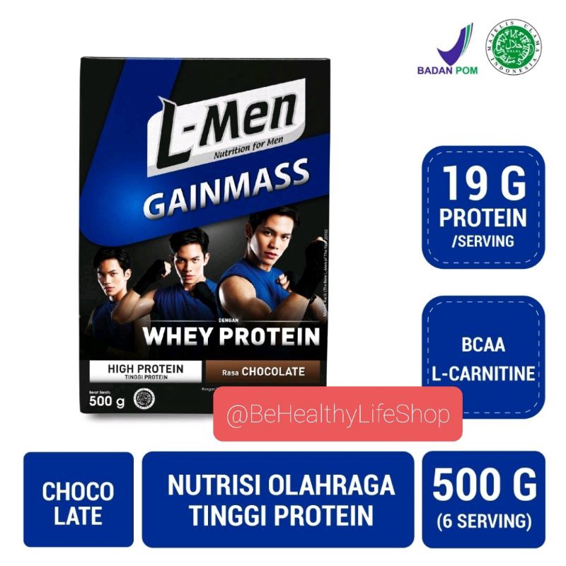 Jual Susu L-Men Lmen Gain Mass Chocolate Coklat 500 g - Suplemen ...