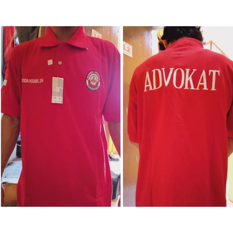 Jual kaos advokat kaos kai Kao kongres advokat Indonesia full bordir ...
