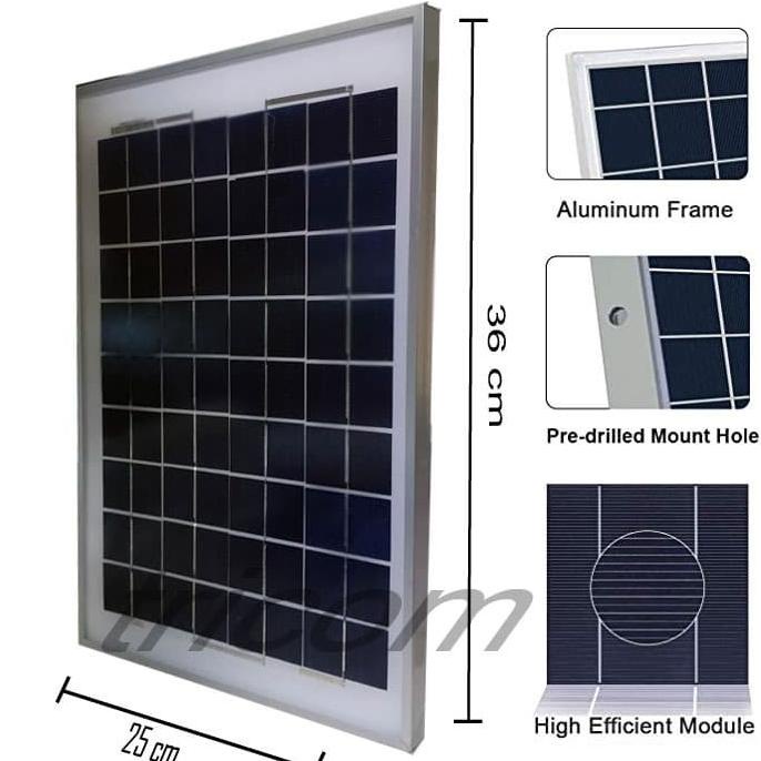 Jual Papan Solar Panel 10W- Solar Panel Tenaga Matahari Polycrystalline ...