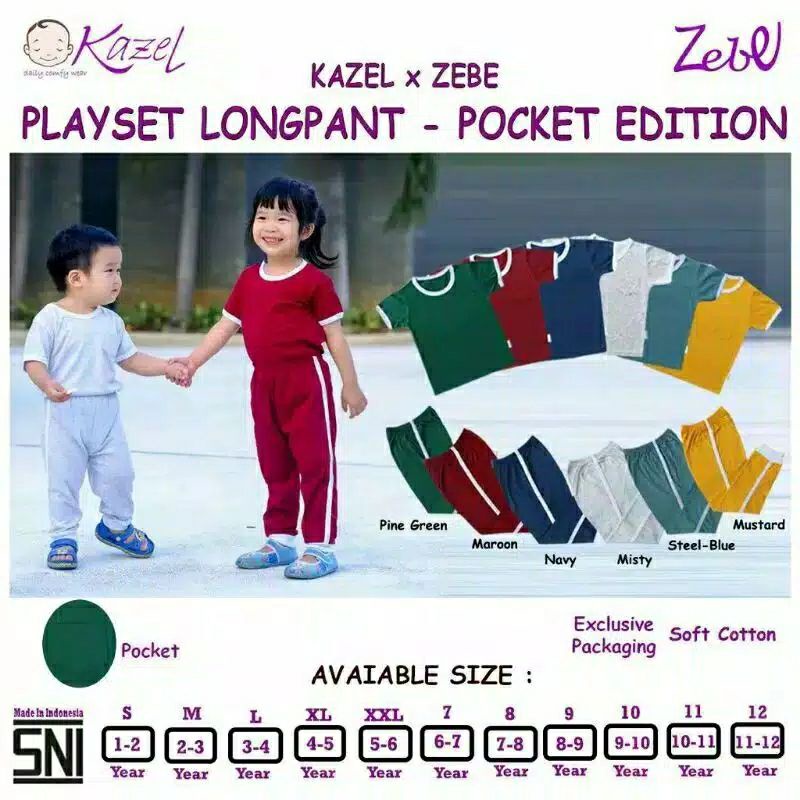 Jual Zebe Playset Longpants - Pocket Edition Utunbabyshop | Shopee ...